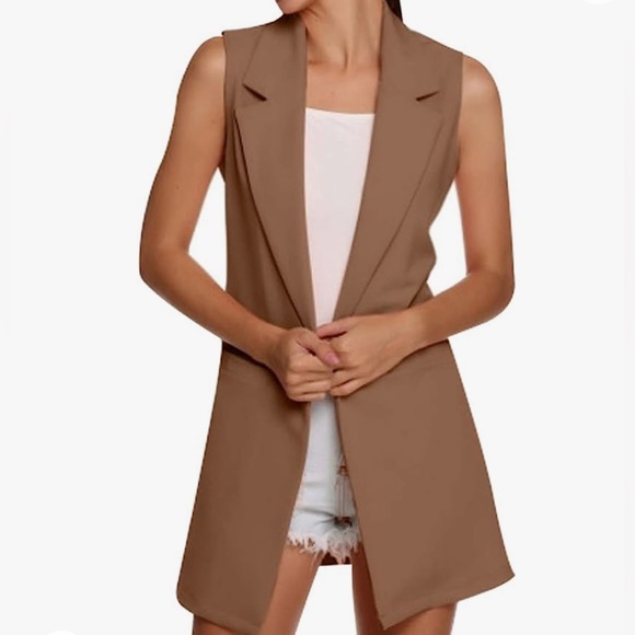 Cider | Jackets & Coats | Sleeveless Jacket Ready Boardroom Blazer With Pockets | Poshmark